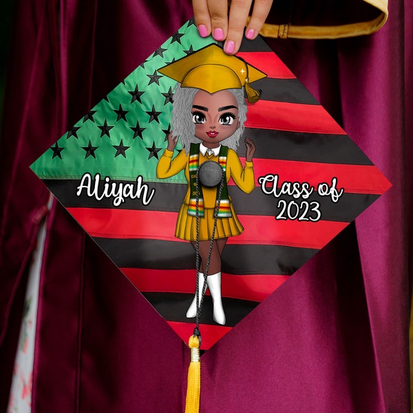 Graduation Cap Topper African American - Etsy