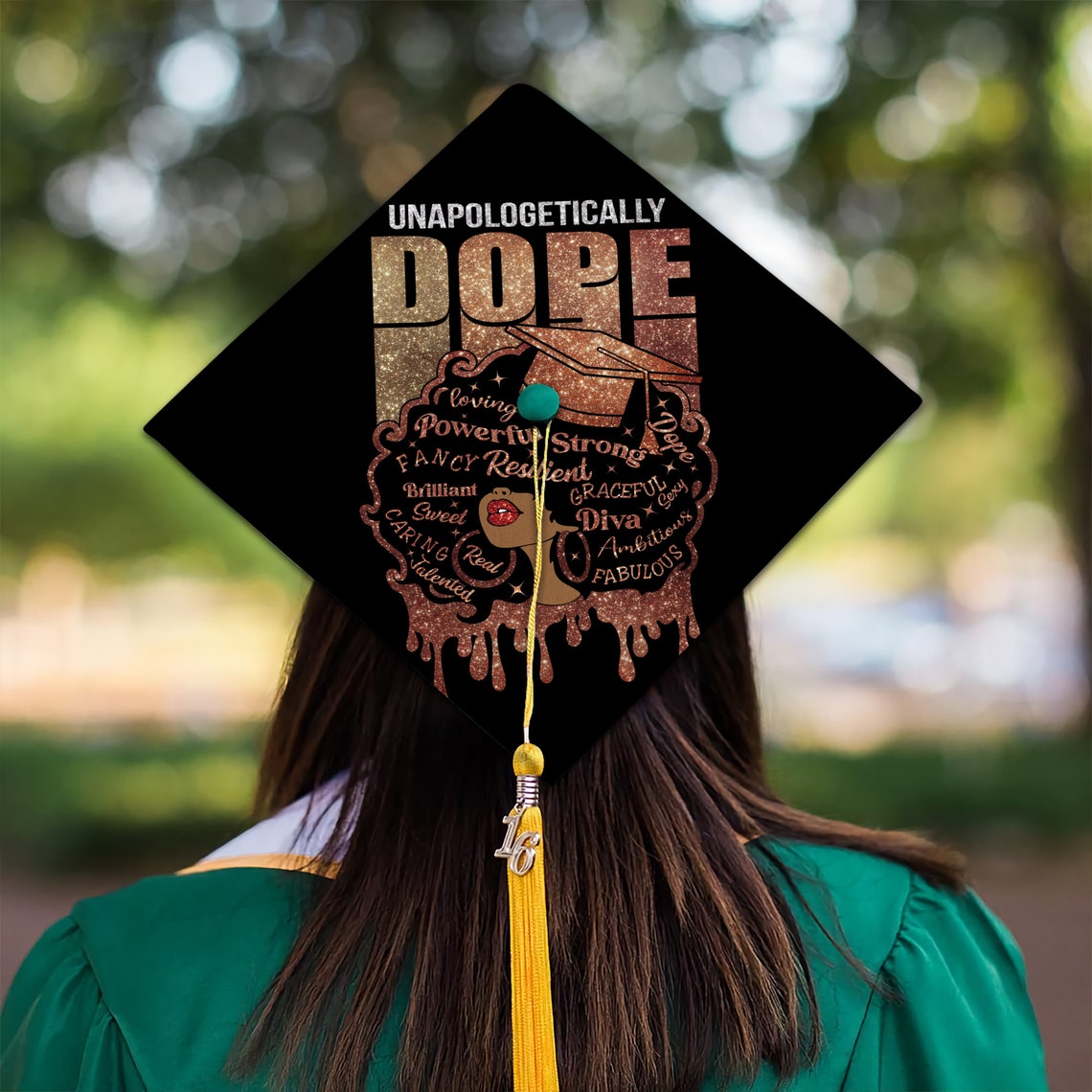 Unapologetically Dope Black Girl Graduation Cap Topper Black - Etsy