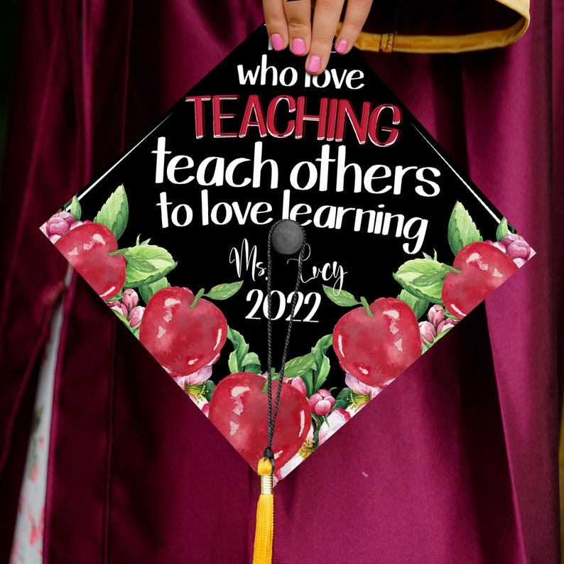 Personalized Future Teacher Printed Graduation Cap Topper - Etsy