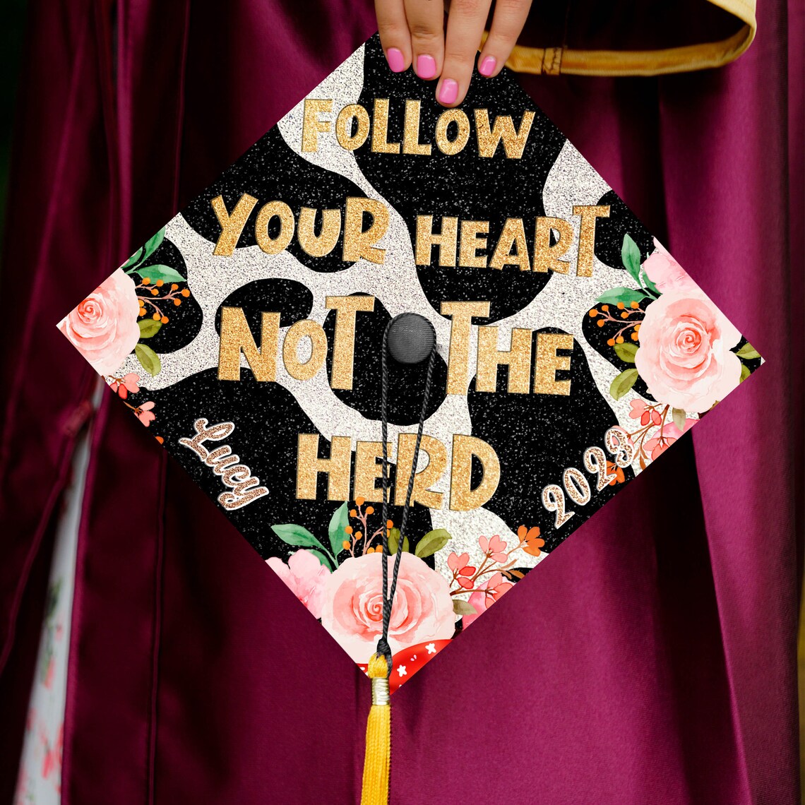 Farmer Grad Cap Topper Personalized Graduation Decoration - Etsy