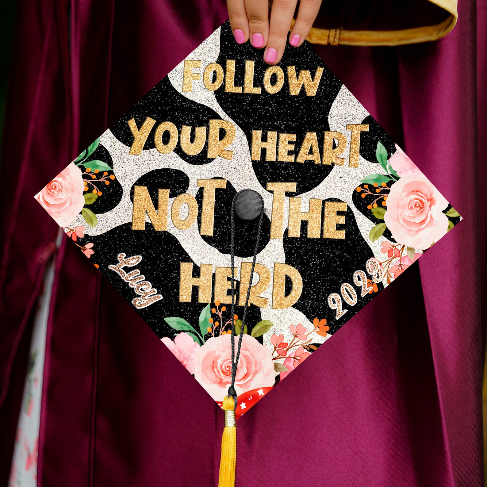 Farmer Grad Cap Topper, Personalized Graduation Decoration, College ...