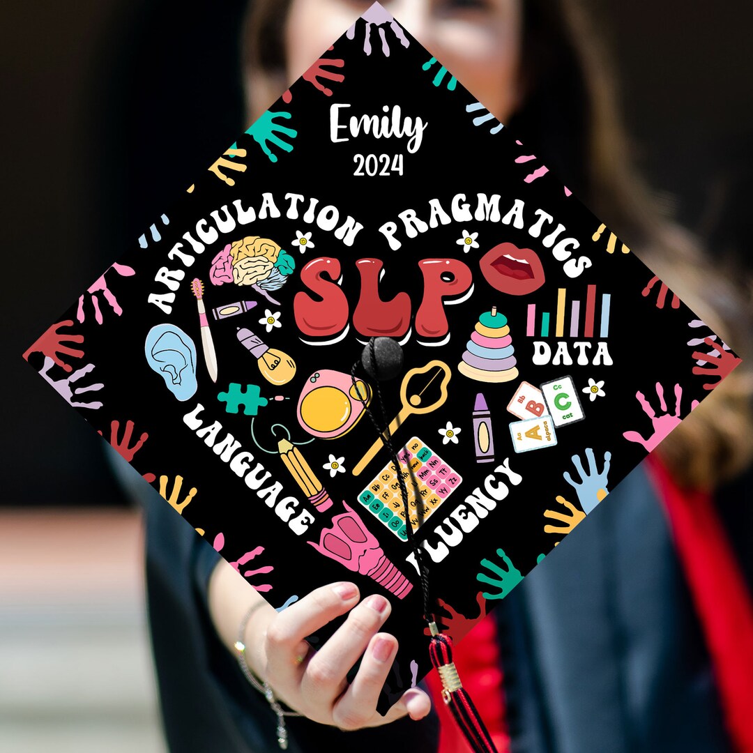 Speech Therapist Graduation Cap Topper, Speech Language Pathologist ...