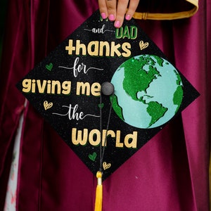 Thanks Mom and Dad Printed Graduation Cap Topper, Personalized ...