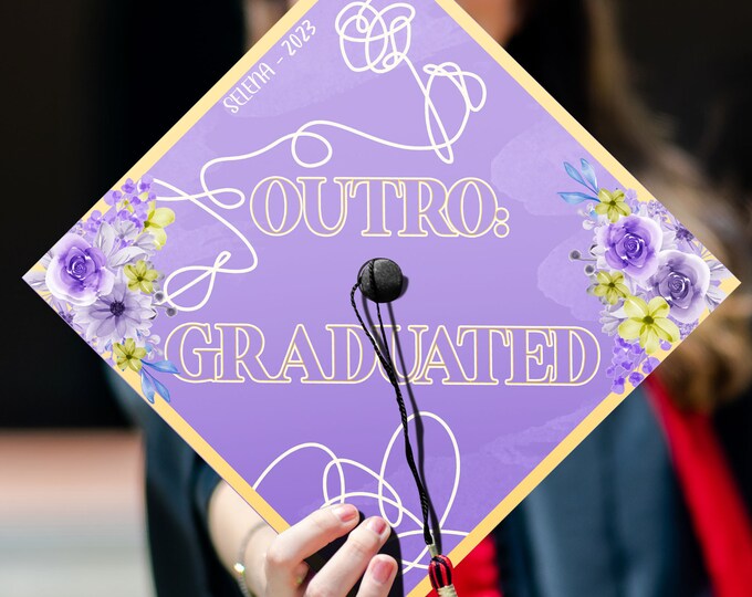 Printable Graduation Cap Topper Dynamite Song Lyrics Army Grad Cap ...