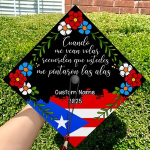 Personalized Latin Graduation Cap Topper, Puerto Rico Grad Cap to Honor ...