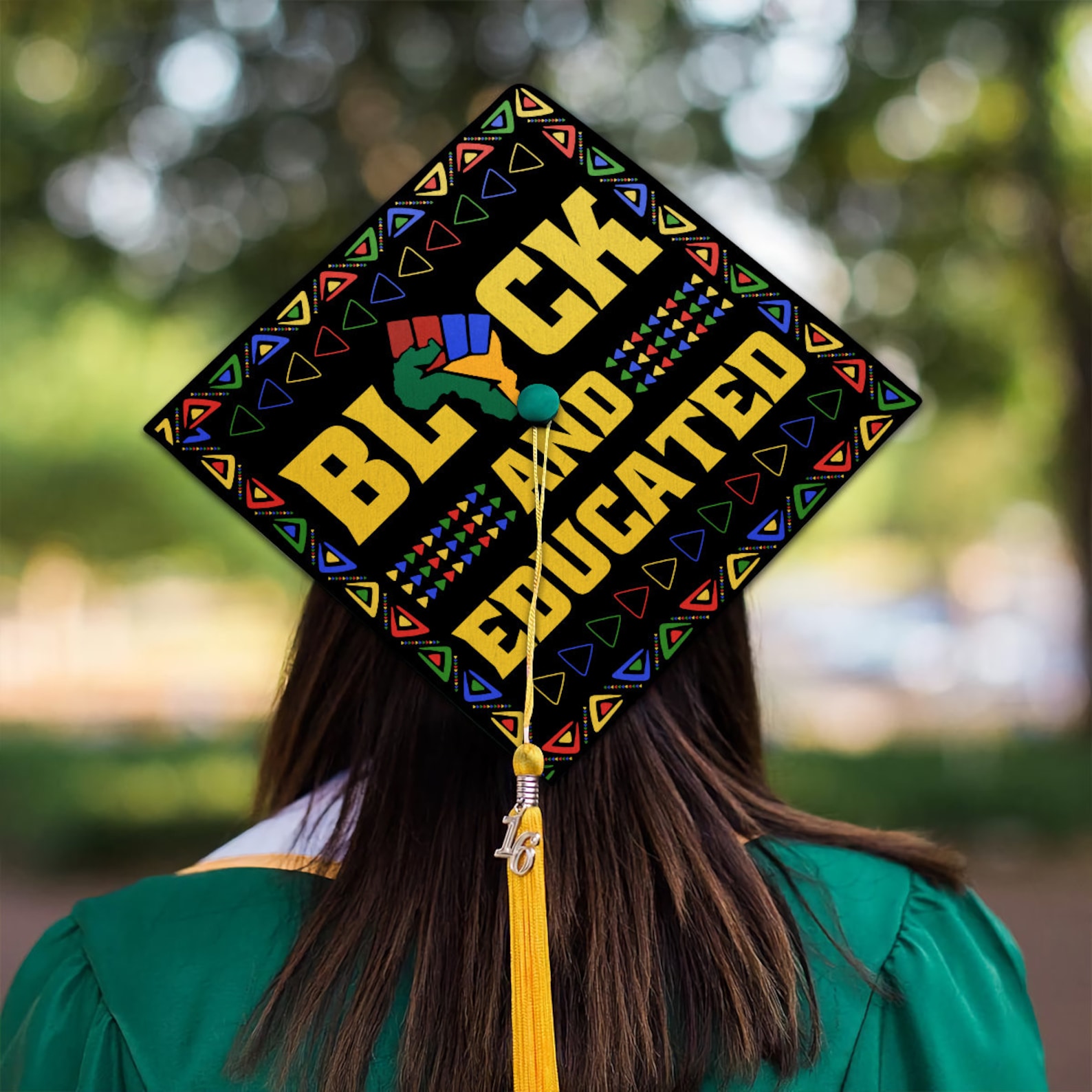 Black and Educated Graduation Cap Topper African American | Etsy