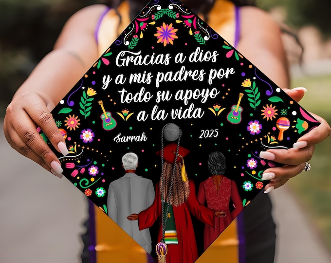 Chillona Pero Chingona Mexican Papel Picado Graduation Cap Topper ...