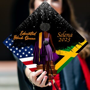 Personalized Africa America Graduation Cap Topper, Custom Country Flag ...