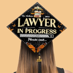 Lawyer in Progress Printed Grad Cap Topper, Custom Law School Students ...