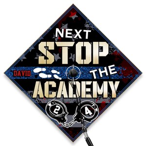 Personalized Future Police Officer Grad Cap, Police Cap Decorations to ...