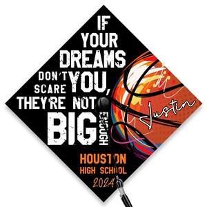 Custom Basketball Senior Graduation Cap, High School Basketball Grad ...