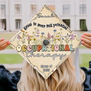 Custom Occupational Therapy Grad Cap, OT Graduation Cap Decoration to ...