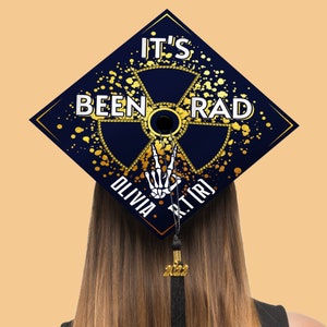 Personalized It's Been Rad Printed Grad Cap Topper, Radiology Grad Cap ...