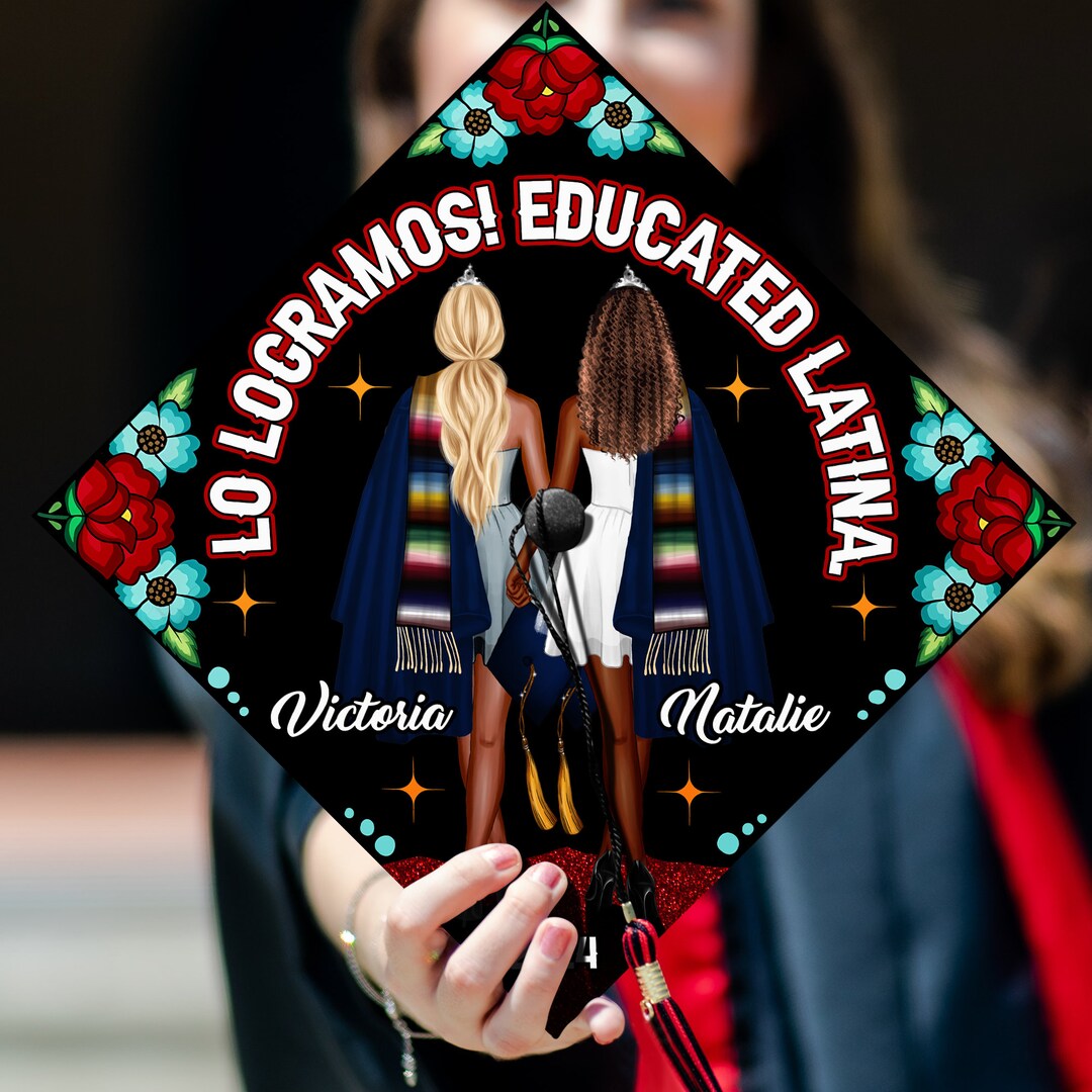 Custom Lo Logramos Educated Latina Grad Cap Topper, Personalized Best ...