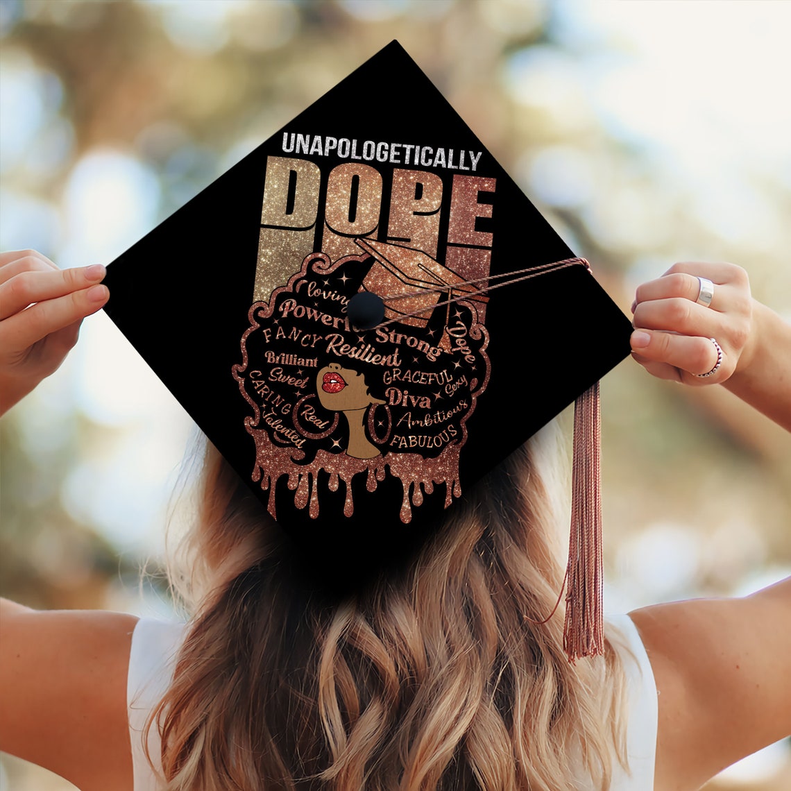 Unapologetically Dope Black Girl Graduation Cap Topper Black - Etsy