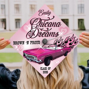 Custom Chicana Mexican Grad Cap Topper, Personalized Proud First ...