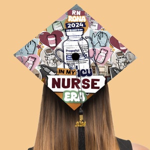 In My ICU Nurse Era Graduation Cap Topper, Personalized RN Nurse Grad ...