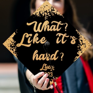 Funny Printed Grad Cap Topper, Inspired Grad Cap Topper, Custom ...