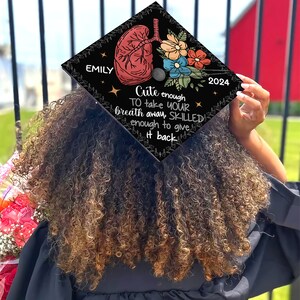 Funny Respiratory Therapist Graduation Cap, Personalized RT Grad Cap to ...