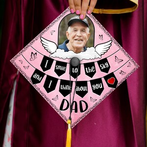 Printed Photo Upload Grad Cap Topper, Memorial Grad Cap Topper, Custom ...