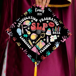 Speech Therapist Graduation Cap Topper, Speech Language Pathologist ...