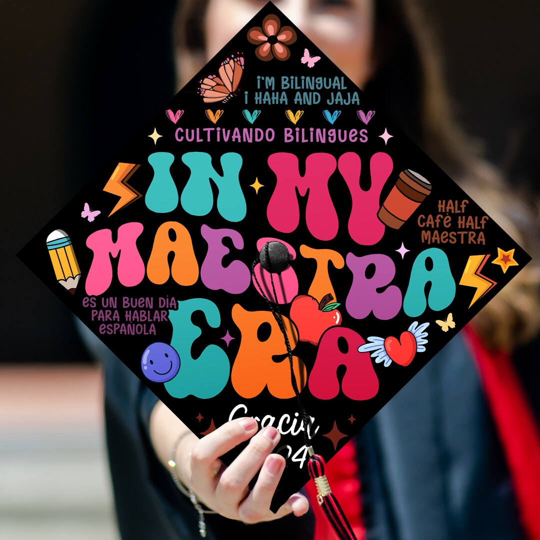 Custom Spanish Teacher Grad Cap Topper, Personalized in My Era ...