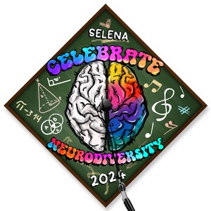 Custom Celebrate Neurodiversity Grad Cap, Personalized Neuro Nurse RN ...