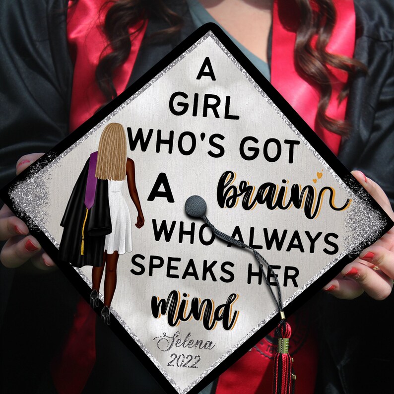 Customized Graduation Cap Topper Black Girl Grad Cap Topper - Etsy