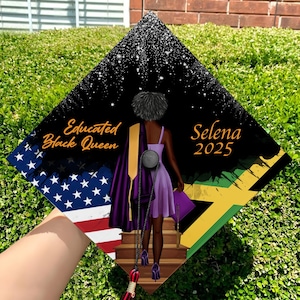 Personalized Africa America Graduation Cap Topper, Custom Country Flag ...