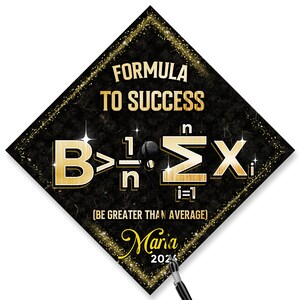 Custom Mathematics Grad Cap Topper, Personalized Math Major Graduation ...