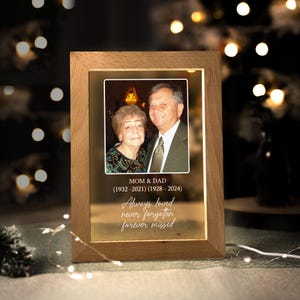 Custom Acrylic Frame With Light, Personalized Photo Acrylic Light ...
