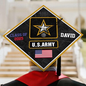 Personalized Military Graduation Cap Topper, Custom Army Graduation ...