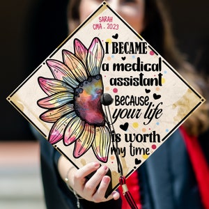 Personalized Medical Assistant Graduation Cap Topper, Custom RN Cap ...