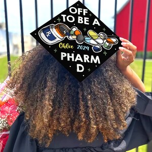 Off to Be A Pharm D Graduation Cap, Customized Pharmacist Grad Cap ...
