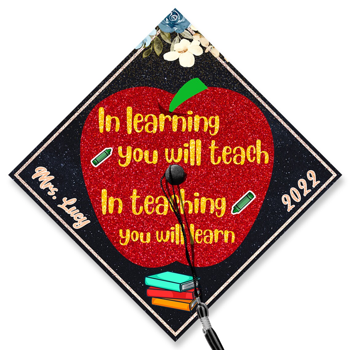Personalized Teacher Graduation Cap Topper Future Teacher - Etsy