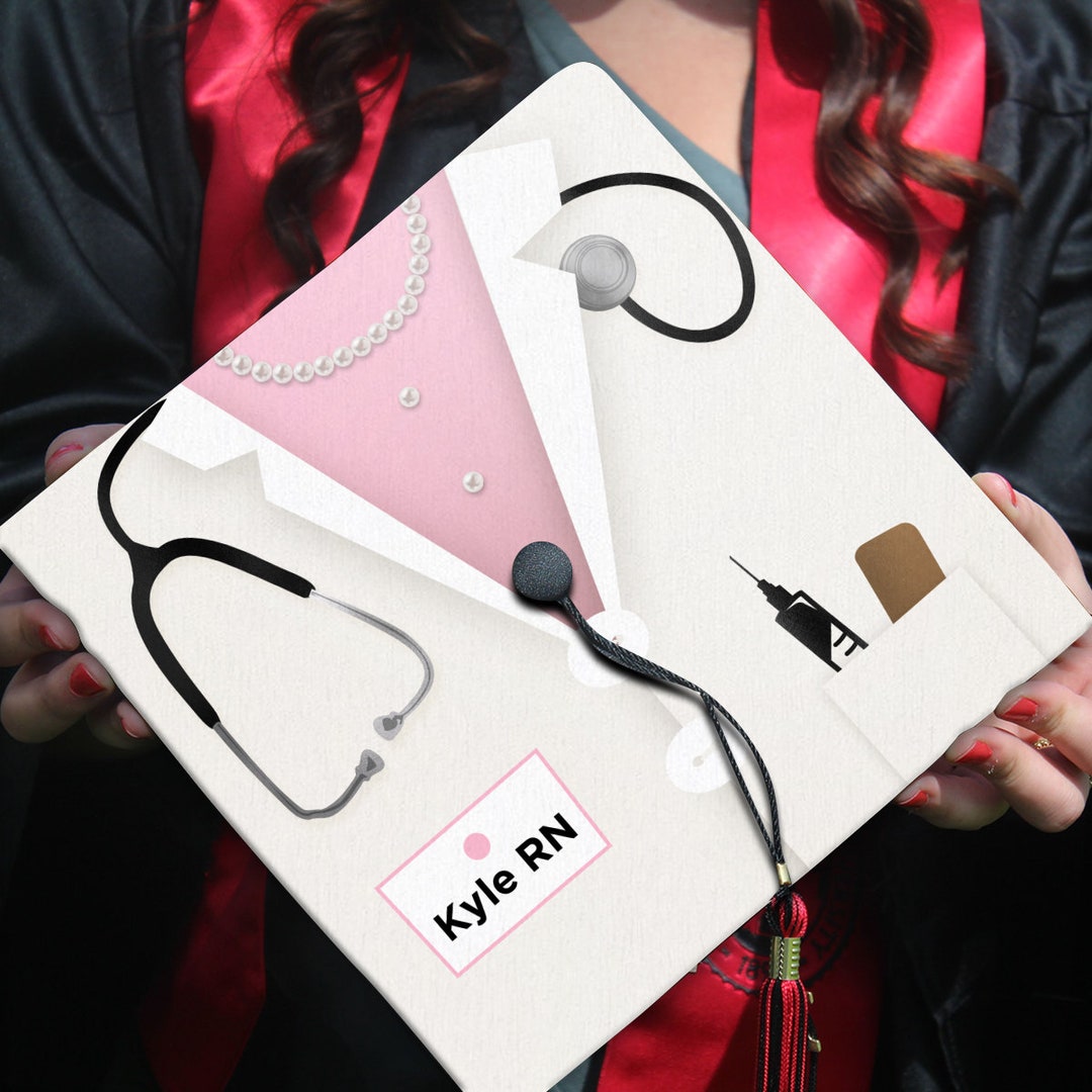 Doctor Uniform Graduation Cap, Medical School Grad Cap Topper ...