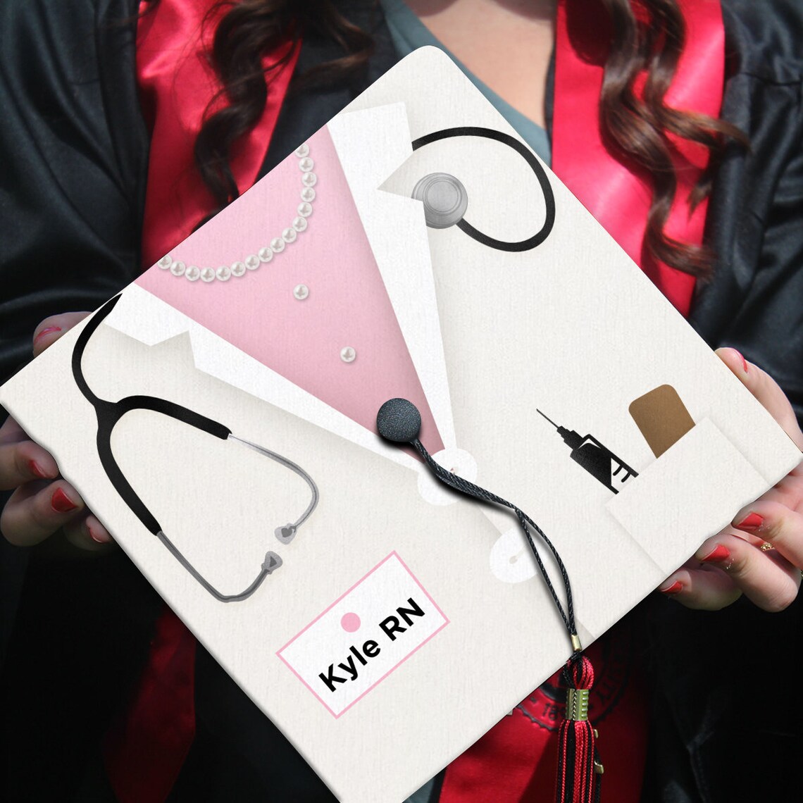 Doctor Uniform Graduation Cap Medical School Grad Cap Topper - Etsy