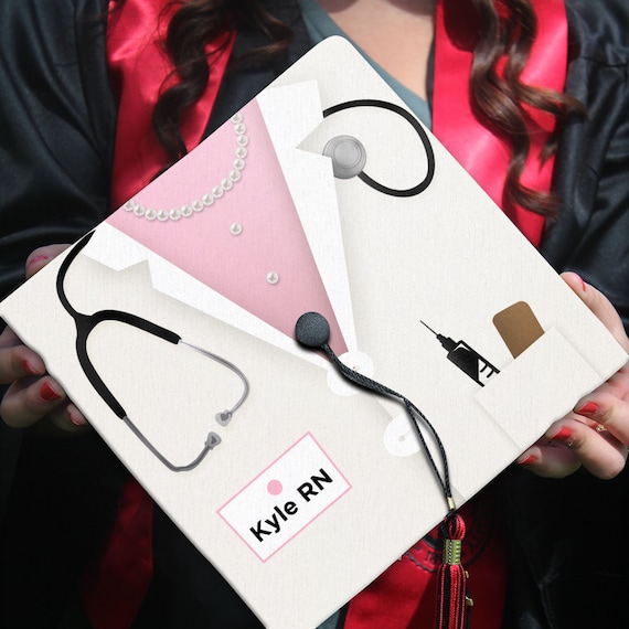 Doctor Uniform Graduation Cap Medical School Grad Cap Topper - Etsy