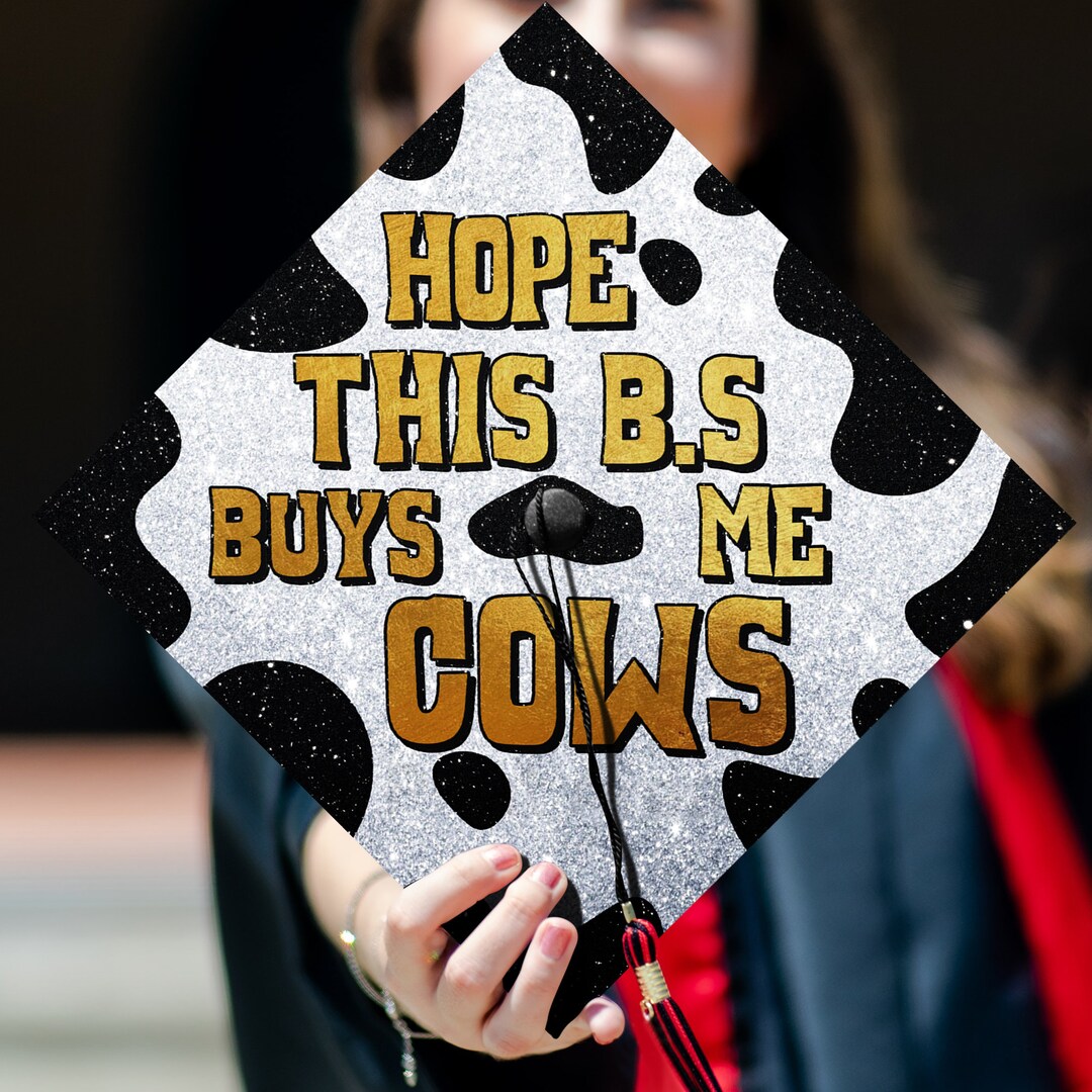 Printed Farmer Grad Cap Topper, College Student Gift, Agriculture ...