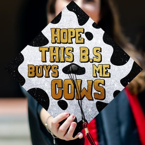 Printed Farmer Grad Cap Topper, College Student Gift, Agriculture ...