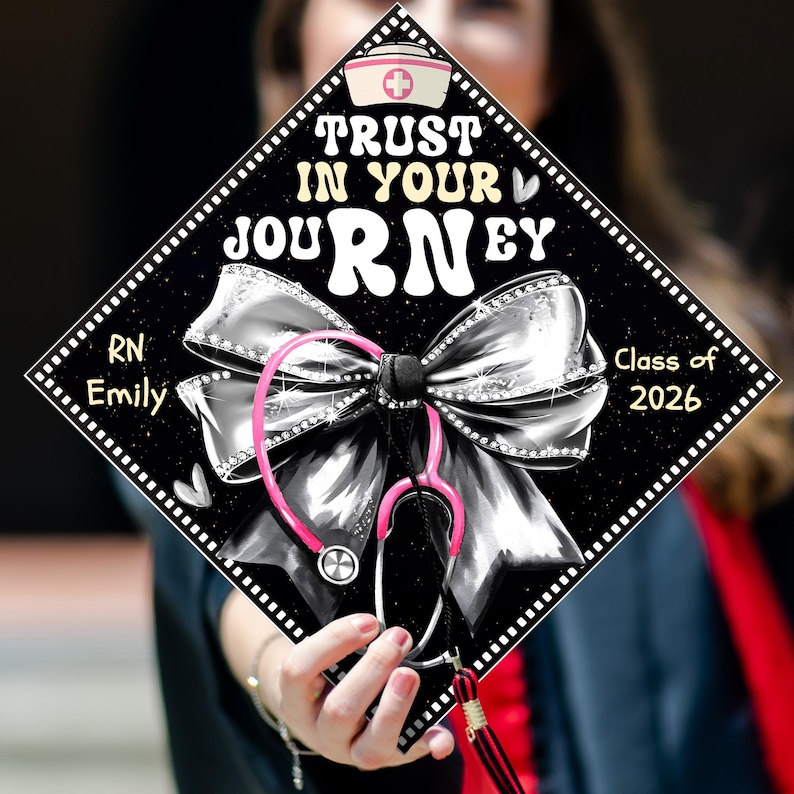 Personalized RN Graduation Cap Topper, Custom Nurse Hat Decoration - Etsy