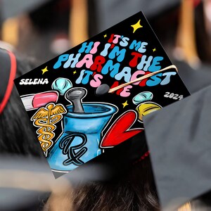 Personalized Pharmacist Grad Cap Topper, Customized Pharmacy Cap ...
