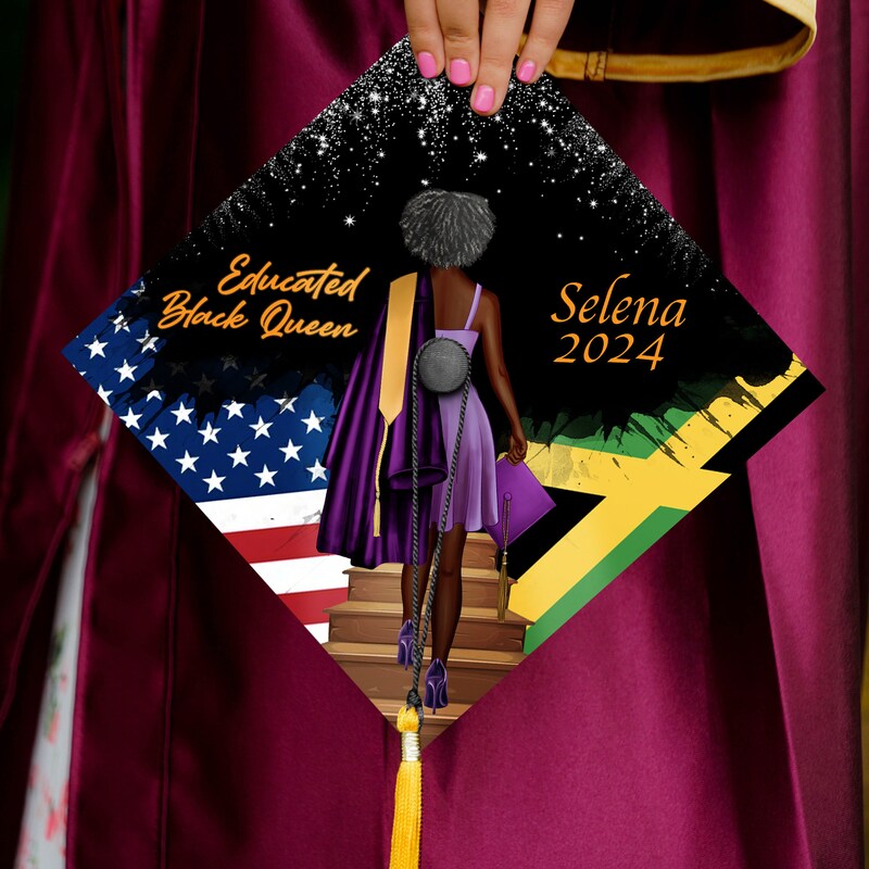 African American Graduation Cap Topper - Etsy