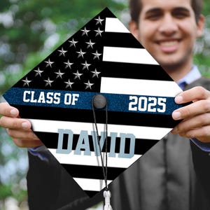 Custom Police Officer Grad Cap Topper, Personalized Future Police Gift ...