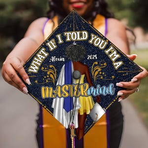 Personalized Graduation Cap Topper Black Girl, What If I Told You I'm A ...