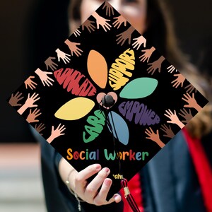 Personalized Social Worker Graduation Cap Topper, Customized Social ...