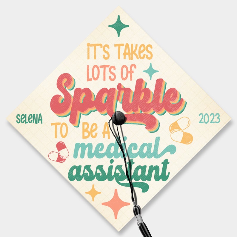 Custom Medical School Graduation Cap Topper Custom RN Cap - Etsy
