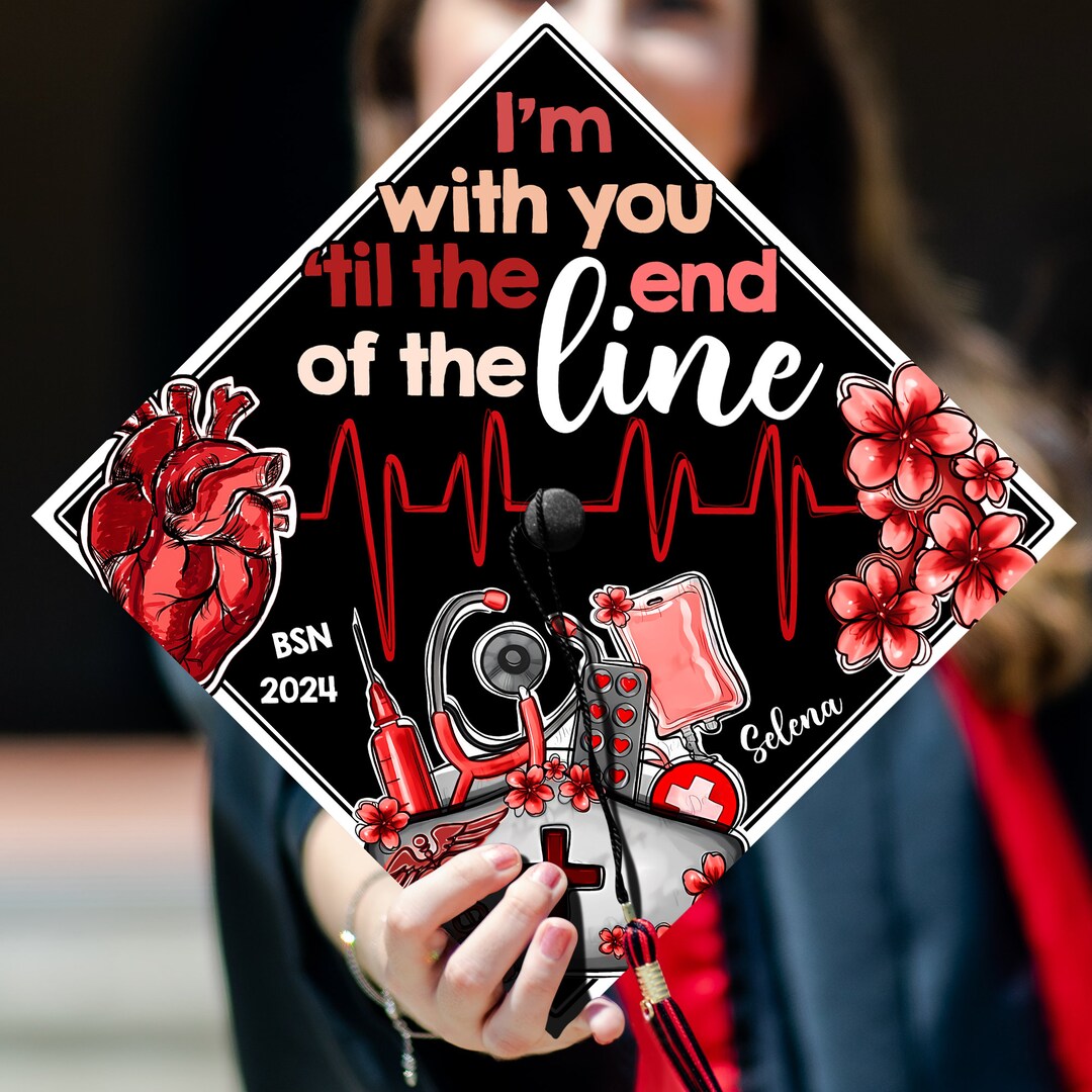Personalized Registered Nurse Grad Cap Topper, RN Nurse Grad Cap ...