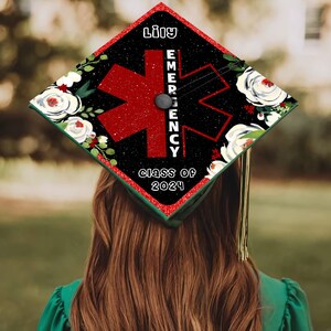 Personalized Emergency Nurse Graduation Cap, Emergency Graduation ...