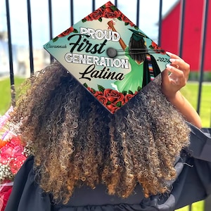Proud First Generation Latina Grad Cap Topper, Custom Mexican ...